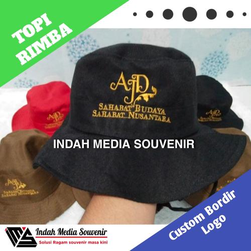 Jual TOPI RIMBA PROMOSI/BISA CUSTOM BORDIR - hijau army, TOPI POLOS ...