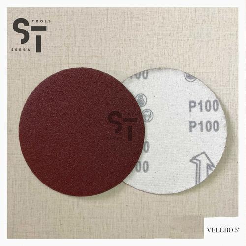 Jual Amplas Bulat Velcro 5 Inch Hookit Tempel Kain Kretekan Sanding ...