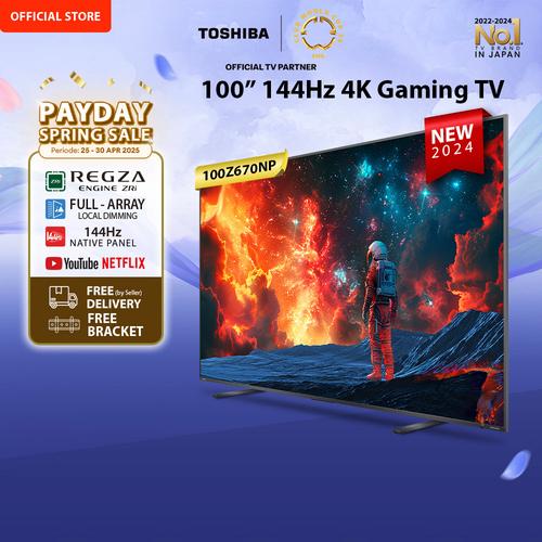 Promo Toshiba GAMING TV 100" 144Hz 4K UHD Smart TV Dolby Vision IQ ...