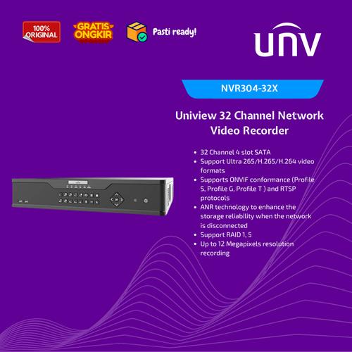 Promo UNV NVR308-32X Uniview 32 Channel Network Video Recorder NVR ...
