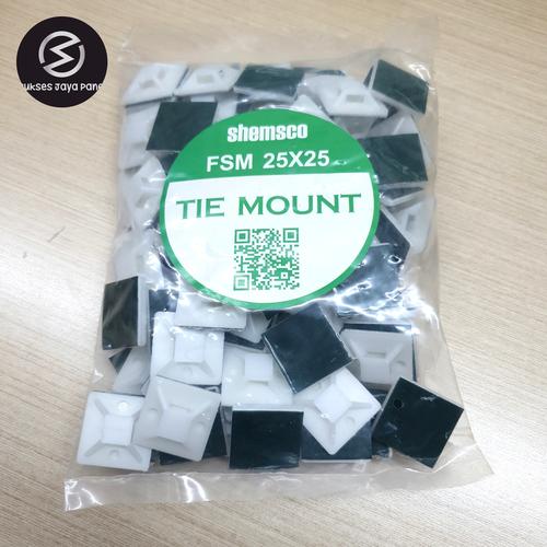 Jual Tie Mount (FSM-25x25) utk kabel lem hijau ukuran 25x25 isi per pak ...