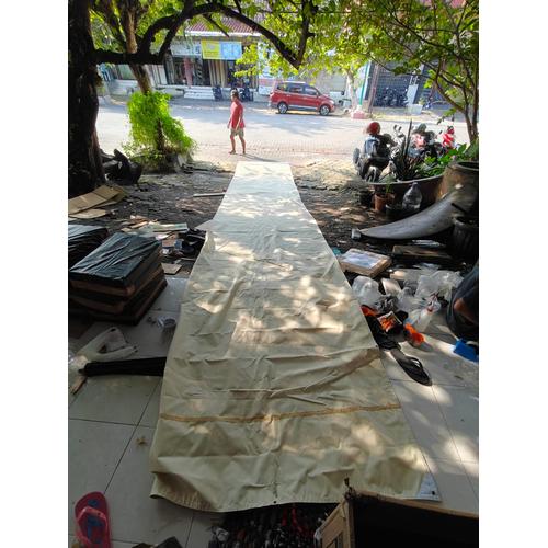 Jual Kanopi Terpal Teras Awning Waterproof Sunshade Krem D300 karet ...