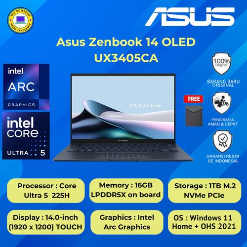 Jual Asus Zenbook 14 OLED UX3405CA OLED5111TM OLED5112TM/Ultra 5 225H/16GB/1TB SSD/14″ Touch ...