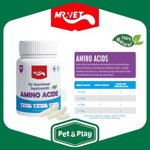 Jual MrVet / Mr Vet Nutritional Supplements AMINO ACIDS for Dog & Cat ...