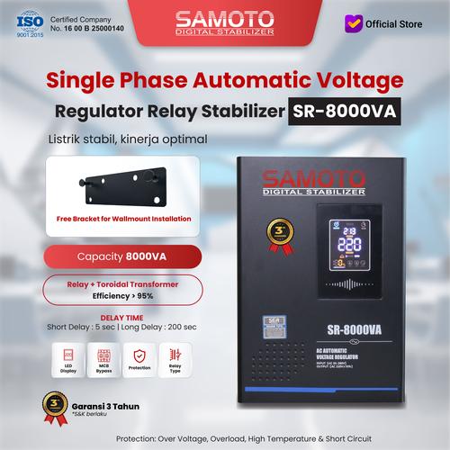 Jual Samoto Digital Stabilizer Stavol Listrik Single Phase 8000VA AVR ...