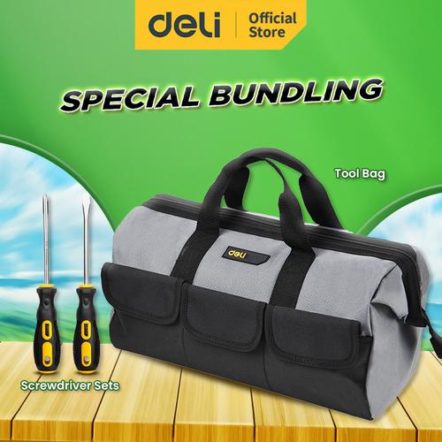 Jual Deli Tools Paket Tool Bag / Tas Simpan Perkakas Multifungsi Bahan ...