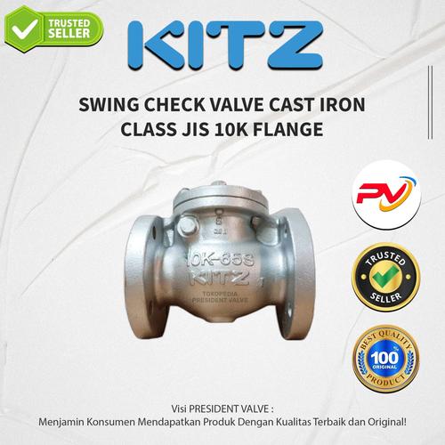 Jual 8" SWING CHECK VALVE JIS 10K FLANGE CAST IRON BESI KITZ ORIGINAL ...