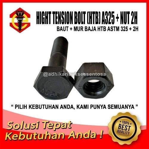 Jual MUR BAUT HTB A325 ASTM 7/8x3" / HEX BOLT A325 M22 + NUT 2H KUNCI ...