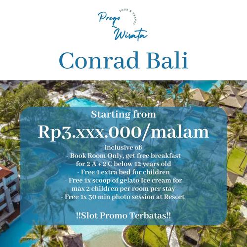 Jual Voucher Hotel Conrad Bali - Jakarta Barat - Prego Wisata | Tokopedia