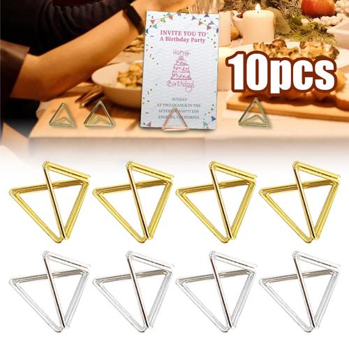 Jual 10pcs Table Menu Stand Card Price Name Tag segitiga Display Holder ...