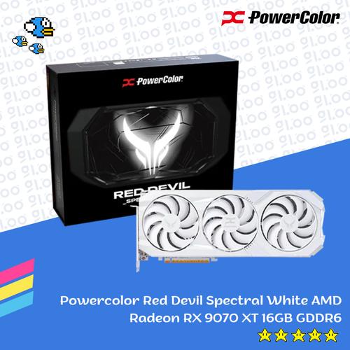 Jual VGA Powercolor Red Devil Spectral White AMD Radeon RX 9070 XT 16GB ...
