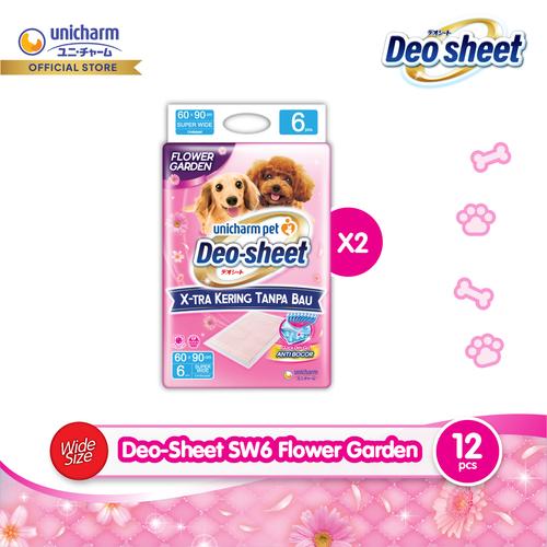 Promo Unicharm Pet Deo Sheet Anjing Super Wide Size Flower Garden 6 Pcs ...