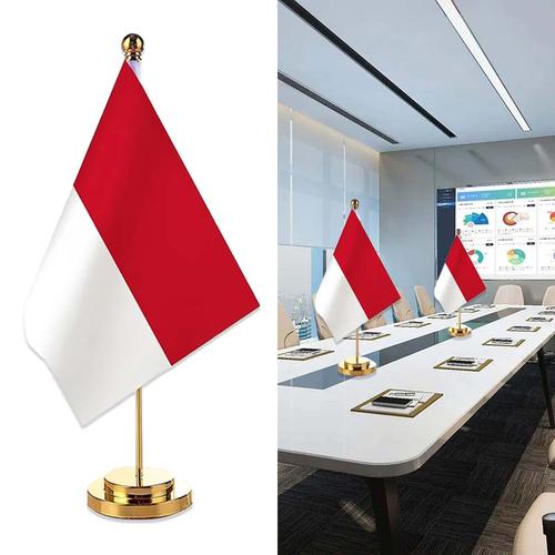 Jual COD Bendera Meja Stand Bendera Bendera Merah Putih + Metal Pole ...