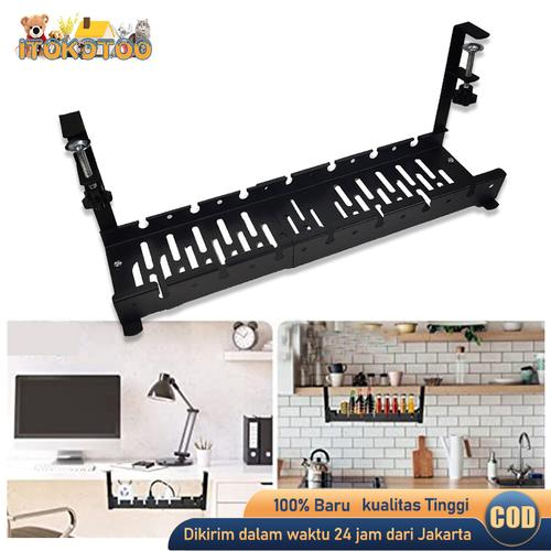 Jual Cable Management Kabel Organizer Meja Under Desk Stainless Steel ...