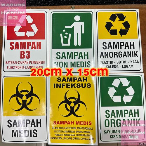 Jual Stiker Sticker Label Tanda Simbol K3/ Limbah B3/ Tong Keranjang ...
