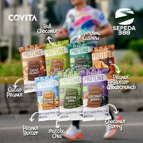 Jual covita healthy protein bar no sugar gluten free - peanut B CHOCO ...