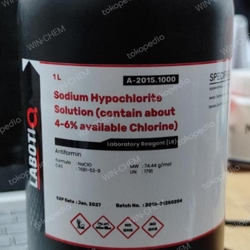 Jual Natrium hipoklorit/sodium hypochlorite solution 4-6% Brand Labotiq ...