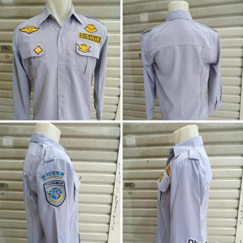 Jual KEMEJA PDL DISHUB /KEMEJA ABU2 PANJANG DISHUB/SERAGAM PERHUBUNGAN ...