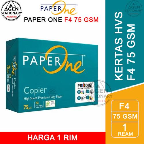 Promo [RIM] Kertas HVS F4 75 GR Paper One Ukuran Folio Print 1 RIM 500 ...