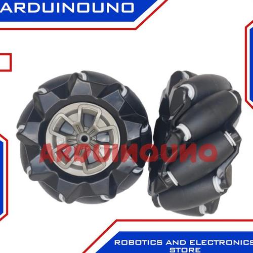 Jual 1set Mecanum Wheel 97mm Omni Wheel for AGV Smart Robot Black ...