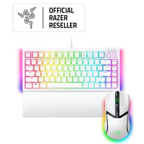 Promo Razer Blackwidow V4 75% White Wired Mechanical Gaming Keyboard ...