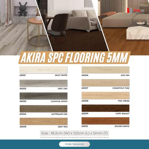 Jual SPC Flooring AKIRA 5mm Motif Kayu / Lantai SPC AKIRA Floor 5mm ...