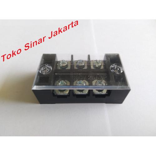 Jual Terminal Block Blok 25 A Konektor 3 Pole Koneksi Connector Cable ...