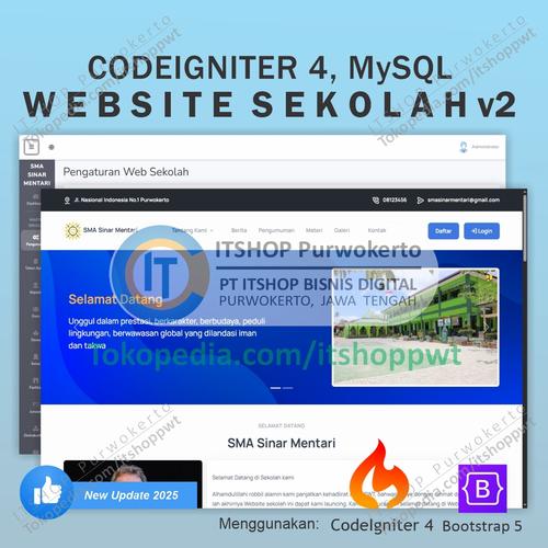 Jual Source Code Aplikasi Website Sekolah versi 2 terbaru menggunakan ...