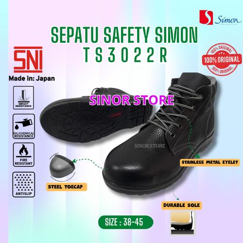 Jual Sepatu SIMON TS3022R Steel Toe Cap Safety Shoes Kulit Sapi ...