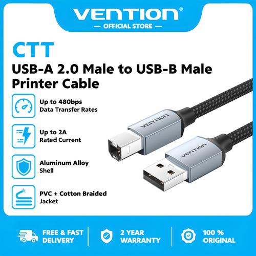 Jual Vention Kabel Data USB 2.0 Type A Male to B Male Scanner Printer ...