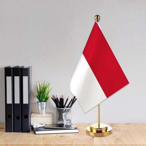 Jual 1set Stand Tiang Bendera Meja Merah Putih Meja Bendera Pole Tiang ...