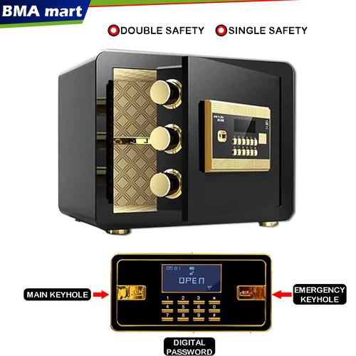 Jual Brankas Safety Box Kotak Simpan Berkas Emas Anti Maling - DOUBLE ...