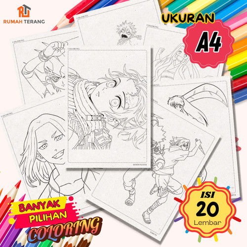 Jual Kertas Mewarnai Kertas Gambar Isi 20 Lembar Ukuran A4 Aneka Tema ...