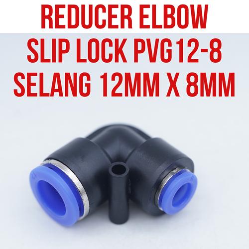 Jual PVG12-8 PVG 12-8 Konektor Pneumatik Fitting Elbow L Reducer Slip ...