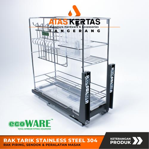 Jual rak bumbu tarik kitchen set stainless 304 premium untuk bumbu ...