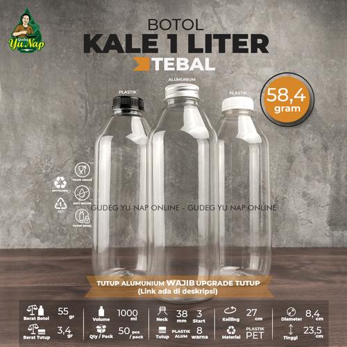 Jual Botol Kale 1 Liter TEBAL - Botol Plastik 1000 ml 1000ml 1 Lt ...