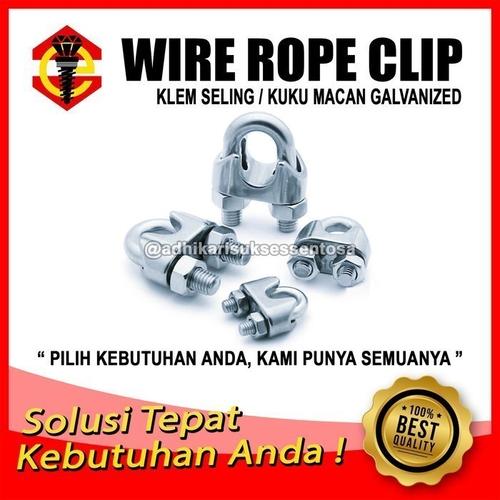 Jual Galvanis / Klem Seling M24 / Wire Rope Clip 1" / Clamp Kuku Macan ...