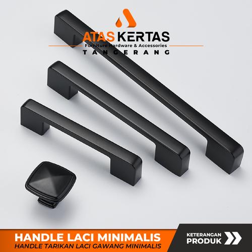Jual tarikan laci minimalis hitam - gagang handle lemari aluminium ...