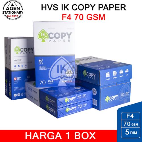 Promo Kertas HVS F4 70 GR IK Copy Paper FOLIO 1 DUS 5 RIM Putih Premium ...