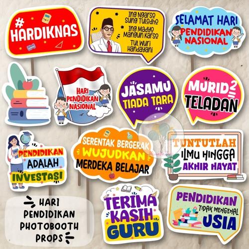 Jual HARI PENDIDIKAN NASIONAL PHOTOBOOTH PROPS HARDIKNAS TONGKAT FOTO ...