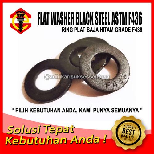 Jual ASTM F436 / Ring Plat Baja Hitam 5/8" / Washer Plated M16 Black ...