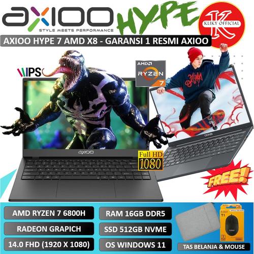 Jual Laptop Gaming Murah Axioo Hype 7 X8 Amd Ryzen 7 6800H 16GB DDR5 ...