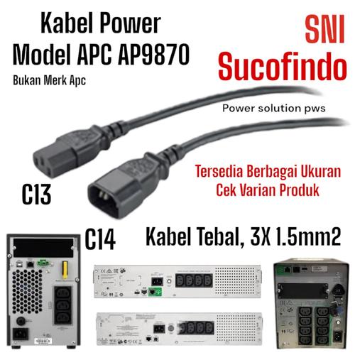 Jual Kabel Power ( Model APC AP9870 ) bukan merk apc Power Cord C13 to C14 Tebal 3x 1.5mm ...