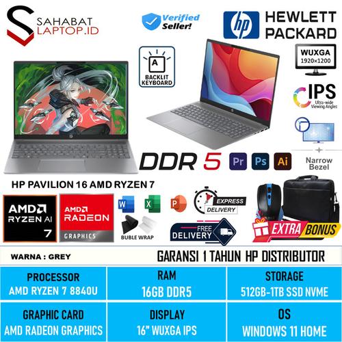 Jual LAPTOP HP GAMING PAVILION 15 AMD RYZEN 7 5700U 16GB 512SSD VEGA 8 ...