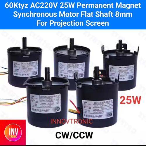 Jual Dinamo / Motor 60KTYZ 220V 15RPM Untuk Layar Proyektor Permanent ...