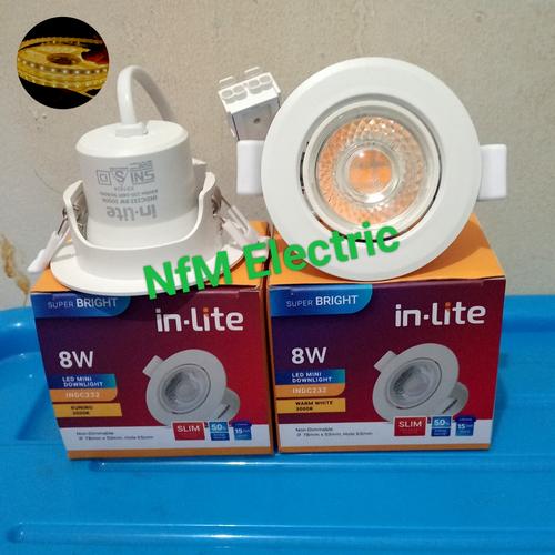Jual INLITE INDC232 LED Spotlight COB 5w 8w Inbow/ Downlight spot cob 5w 8w Inbow Inlite Lampu ...