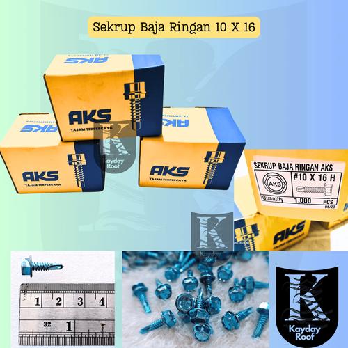 Jual Baut Baja Ringan 10x16 / Screw / Skrup / Sekrup Baja Ringan #10x16 ...