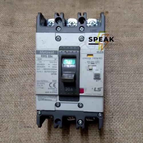 Jual EARTH LEAKAGE CIRCUIT BREAKER ELCB LS METASOL EBS-33C 30 AMPERE 3POLE - Jakarta Pusat ...