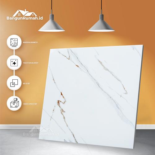 Jual Keramik Lantai Glossy Ruang Utama Concord Magda Bianco 50x50 ...