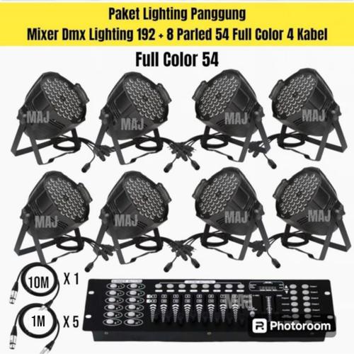Promo Paket Lampu Lighting Panggung Dmx 512/192 + 8 Parled 54 ...